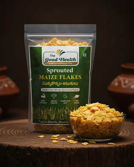 Sprouted Maize Flakes | www.thegoodhealth.co.in